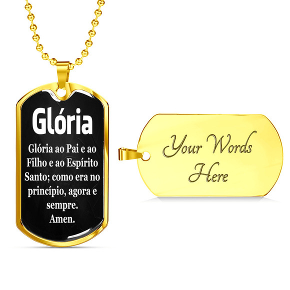 Express Your Love Gifts | Jewelry | Catholic Glria Portuguese Dog Tag ...